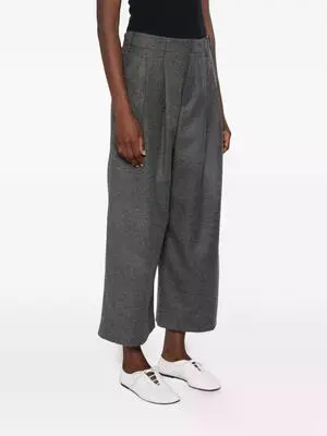 SUSANNE BOMMER Pleated Cropped Trousers