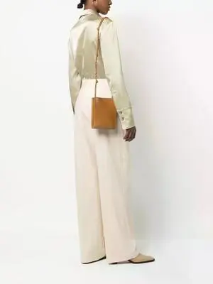 JIL SANDER Logo-lettering Leather Shoulder Bag