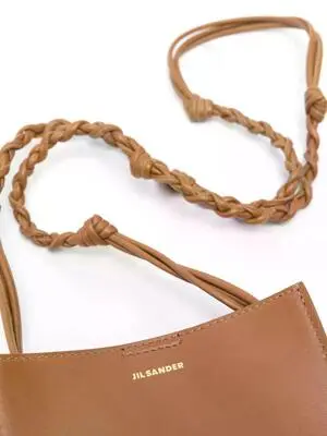 JIL SANDER Logo-lettering Leather Shoulder Bag