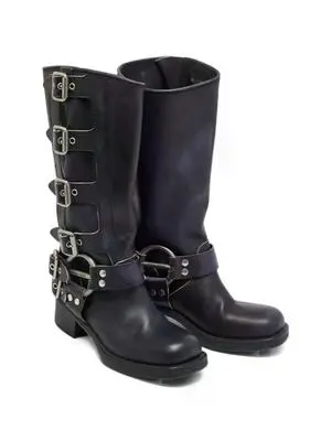 Miu Miu Biker Buckled Boots