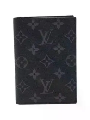 LOUIS VUITTON Eclipse Monogram Passport Cover - Black