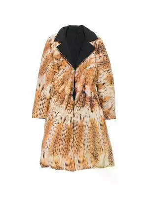 Roberto Cavalli 2000s Reversible Animal-print Coat