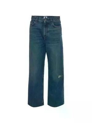 Dior Distressed Wide-leg Jeans