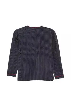 Versace 1980s Pinstripe-print Open-front Jacket
