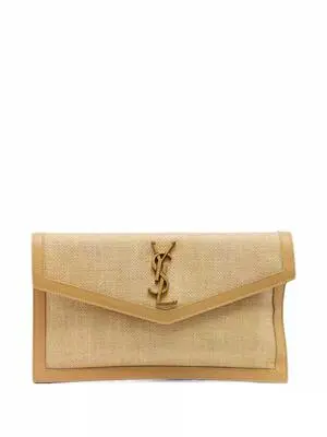 Saint Laurent 2024 Uptown Raffia Pouch