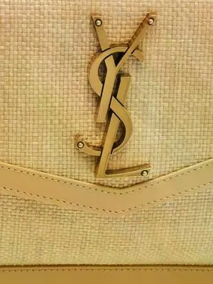 Saint Laurent 2024 Uptown Raffia Pouch