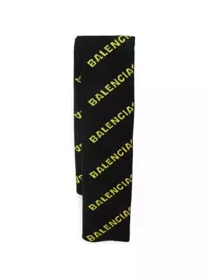 Balenciaga All-over Logo Reversible Scarf