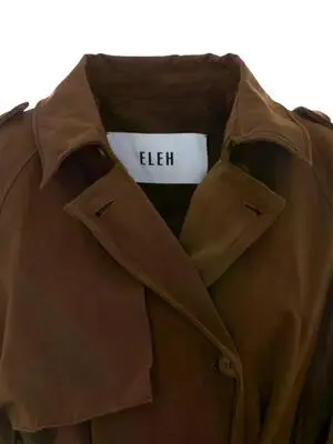 ELEH Belted Button-up Trench Coat