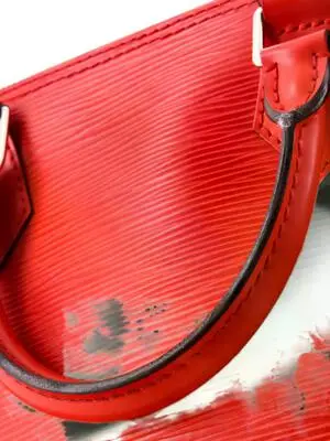 LOUIS VUITTON Alma Handbag Epi Leather Pm Satchel - Red