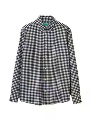 BENETTON Gingham-check Flannel Shirt