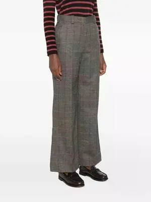 Maje Herringbone Checked Trousers