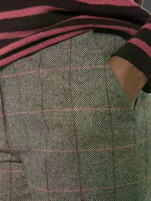 Maje Herringbone Checked Trousers