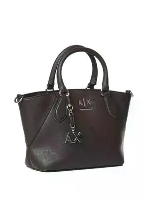 Armani Exchange Logo-plaque Pebbled Tote Bag