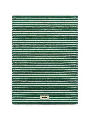 TEKLA Terry Striped Bath Mat - Green