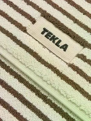 TEKLA Terry Striped Cotton Bath Mat - Neutrals