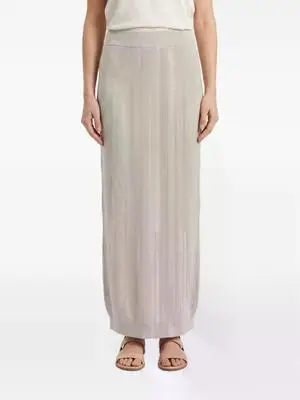 Brunello Cucinelli Ribbed-knit Cotton Maxi Skirt