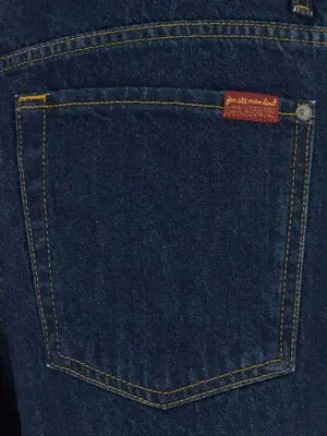 7 For All Mankind Modern Straight Leg Jeans In Mid-rise Cotton Denim