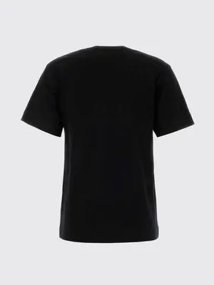 Play Comme Des Garcon Contrast Logo Cotton T-shirt - Black