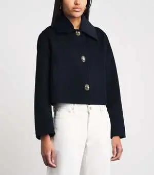 Claudie Pierlot Wool-blend Corduroy-collar Jacket