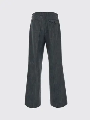 TONYWACK Pinstriped Tailored Pants In Wool And Cashmere Blend With Pleats