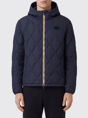 Burberry Hooded Quilted Nylon Down Jacket With Ekd Logo