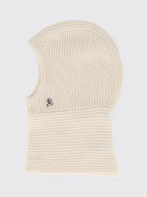 PARAJUMPERS Rib-knit Wool And Cotton Balaclava With Logo - White