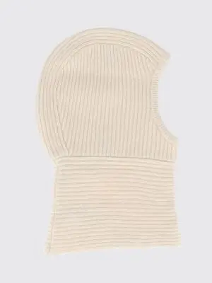 PARAJUMPERS Rib-knit Wool And Cotton Balaclava With Logo - White