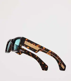 JACQUES MARIE MAGE Engel Rectangular Sunglasses - Blue