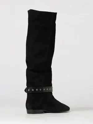 Isabel Marant Étoile Rilton Suede Calfskin Leather Knee-high Boots - Black