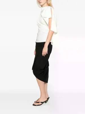 ENTIRE STUDIOS Odeon Draped Top Cream - White