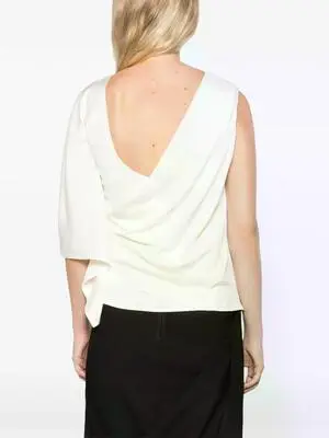 ENTIRE STUDIOS Odeon Draped Top Cream - White