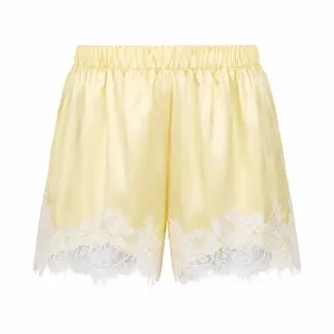 ATS THE LABEL Rosalie Lace Satin Shorts - Yellow