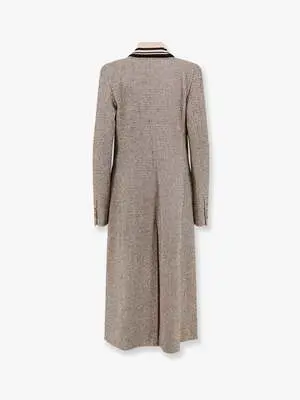 Dries Van Noten Ritt Madras Cotton Blend Coat - Beige