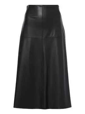 Max Mara Scilli Coated Jersey Midi Skirt - Black