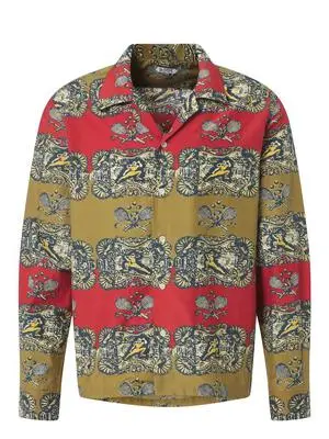 BODE Tennis Court Printed Cotton And Silk Shirt - Multicoloured