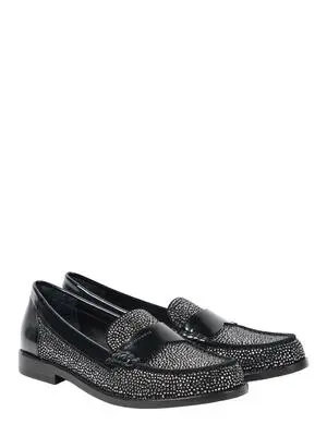 Clergerie Embellished Leather Loafers - Black
