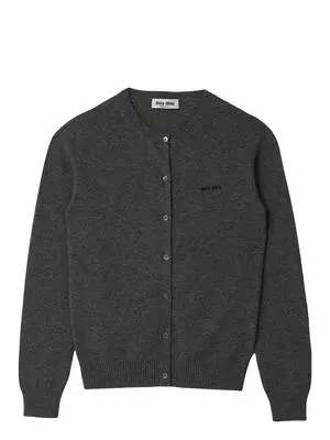MIU MIU Miu Miu Cashmere Logo Cardigan