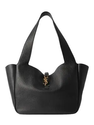 Saint Laurent Le 5 À 7 Bea Textured-leather Tote - Black