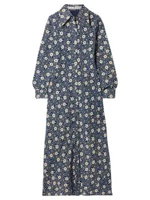 Alix Of Bohemia Lotte Jacquard-knit Maxi Dress - Blue