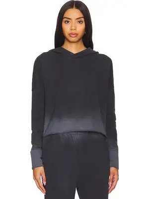 BOBI Cotton Hoodie With Faded Detail - Black