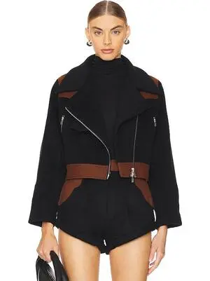 UNDERSTATED LEATHER Wool Love Story Jacket - Black