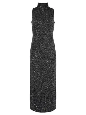 Max Mara Berlina Sequined Maxi Dress - Silver