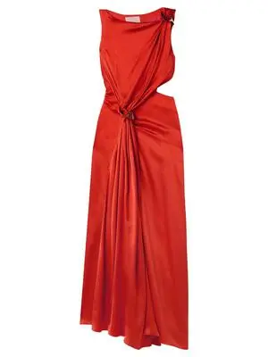 ROKSANDA Fauna Silk-satin Maxi Dress - Red