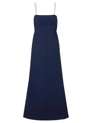 Bernadette Phil" Bow-embellished Crepe Gown - Blue