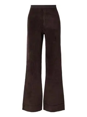 Proenza Schouler White Label Evie Chenille Flared Trousers - Brown