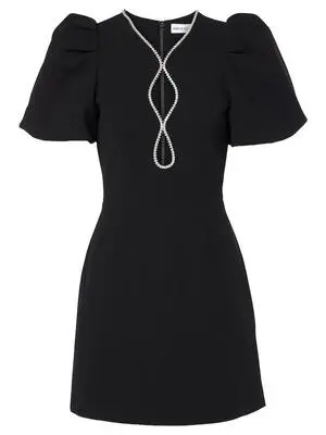 REBECCA VALLANCE Rebecca Vallance Estella Embellished Crepe Mini Dress