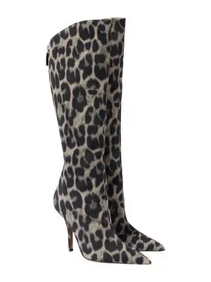 Paris Texas Leopard Print Calf Hair Knee-high Boots - Multicoloured