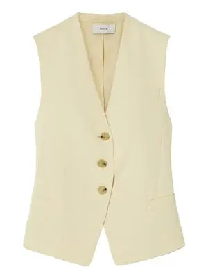 Vince Recycled Crepe Vest - Neutrals