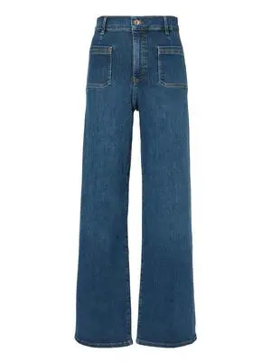 FRAME Le Slim Palazzo High-rise Wide-leg Jeans - Blue