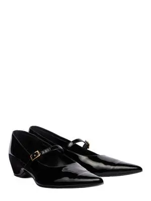 KHAITE Patent Leather Mary Jane Flats